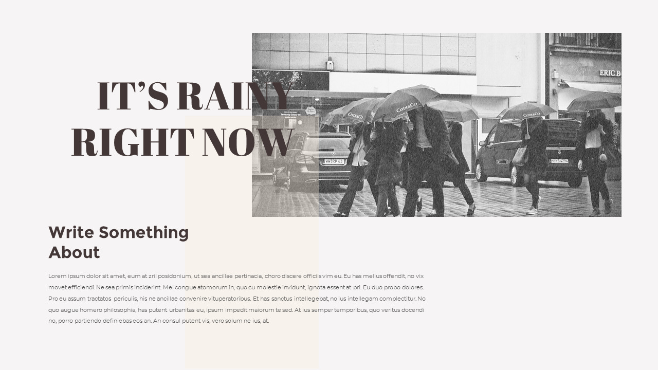 A Rainy Day google slides template|Lifestyle