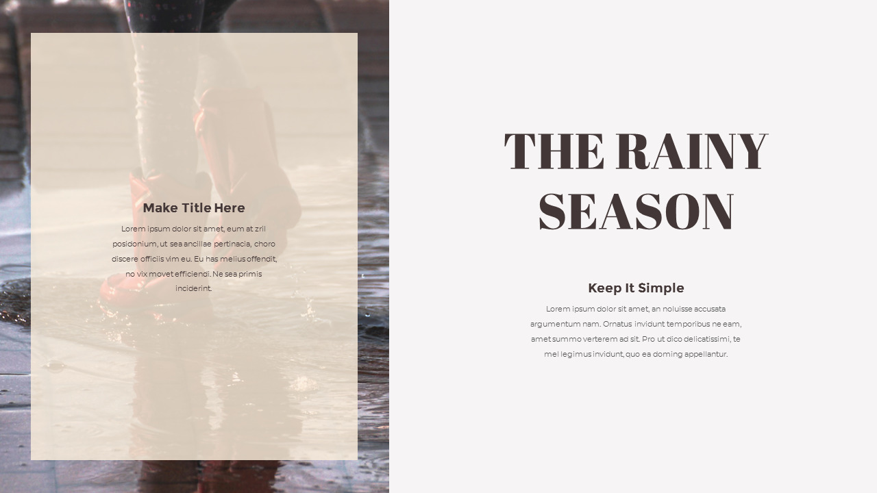 A Rainy Day google slides template|Lifestyle