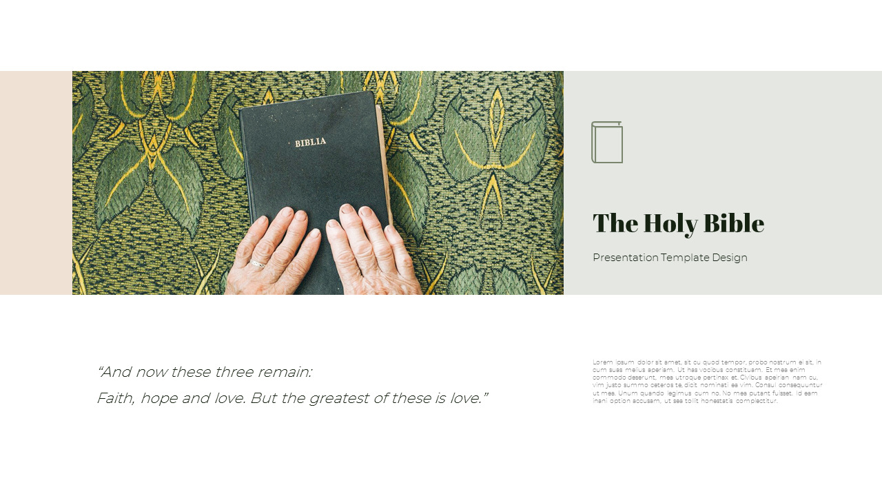 Holy Bible Easy Google Slides Template|Lifestyle