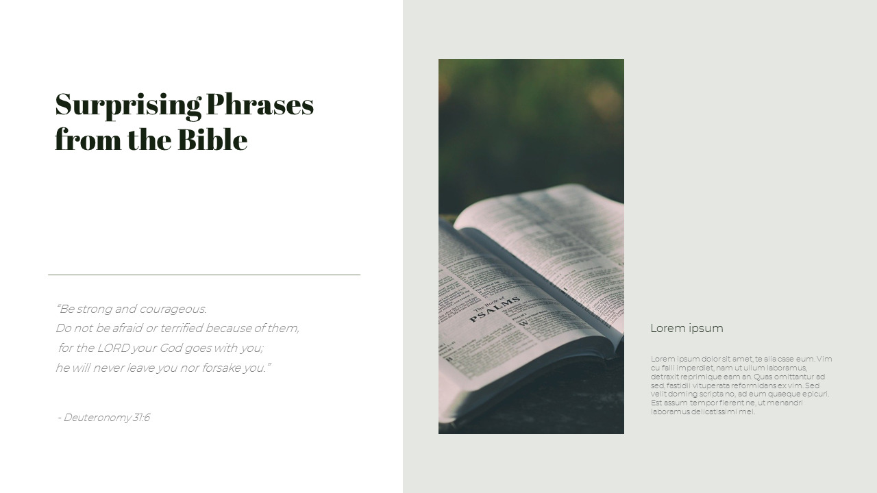 Holy Bible Easy Google Slides Template|Lifestyle