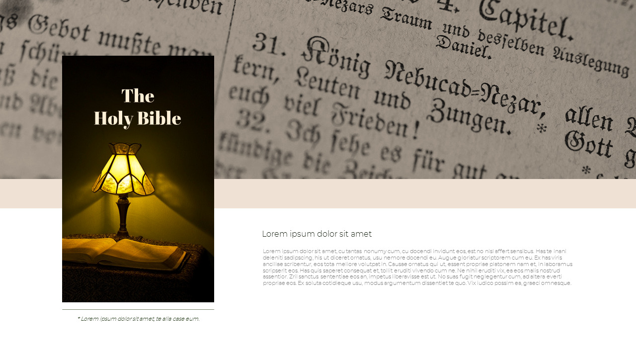 Holy Bible Easy Google Slides Template|Lifestyle