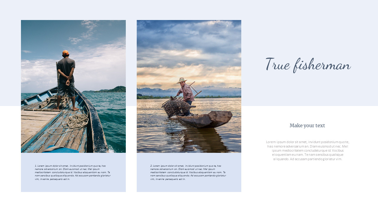 Fisherman team presentation template|Lifestyle|Google Slides