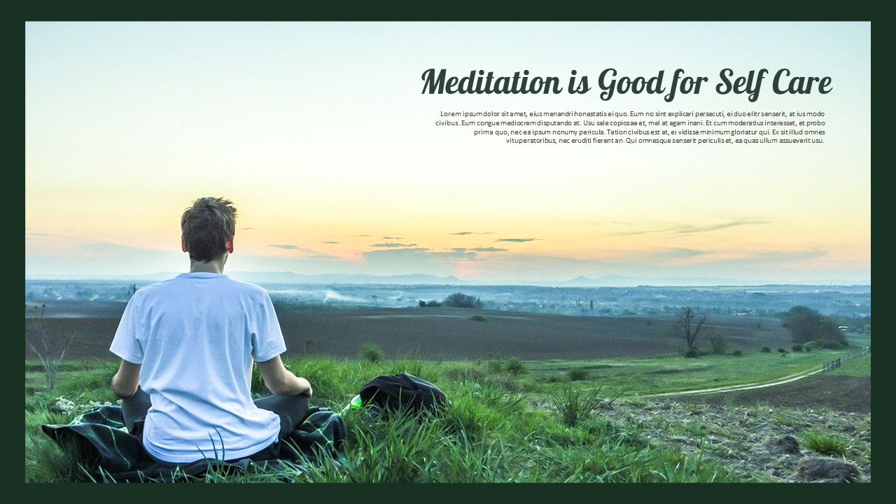 Meditation for Self-Care Google Docs PowerPoint|Lifestyle|Slides