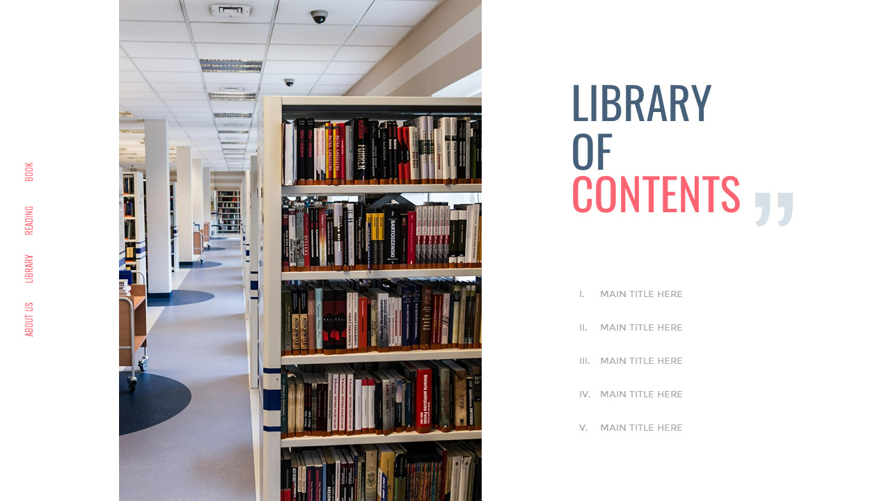 Library Google Slides Template Design|Education