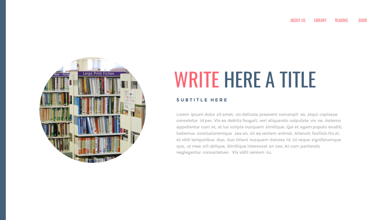 Library Google Slides Template Design|Education