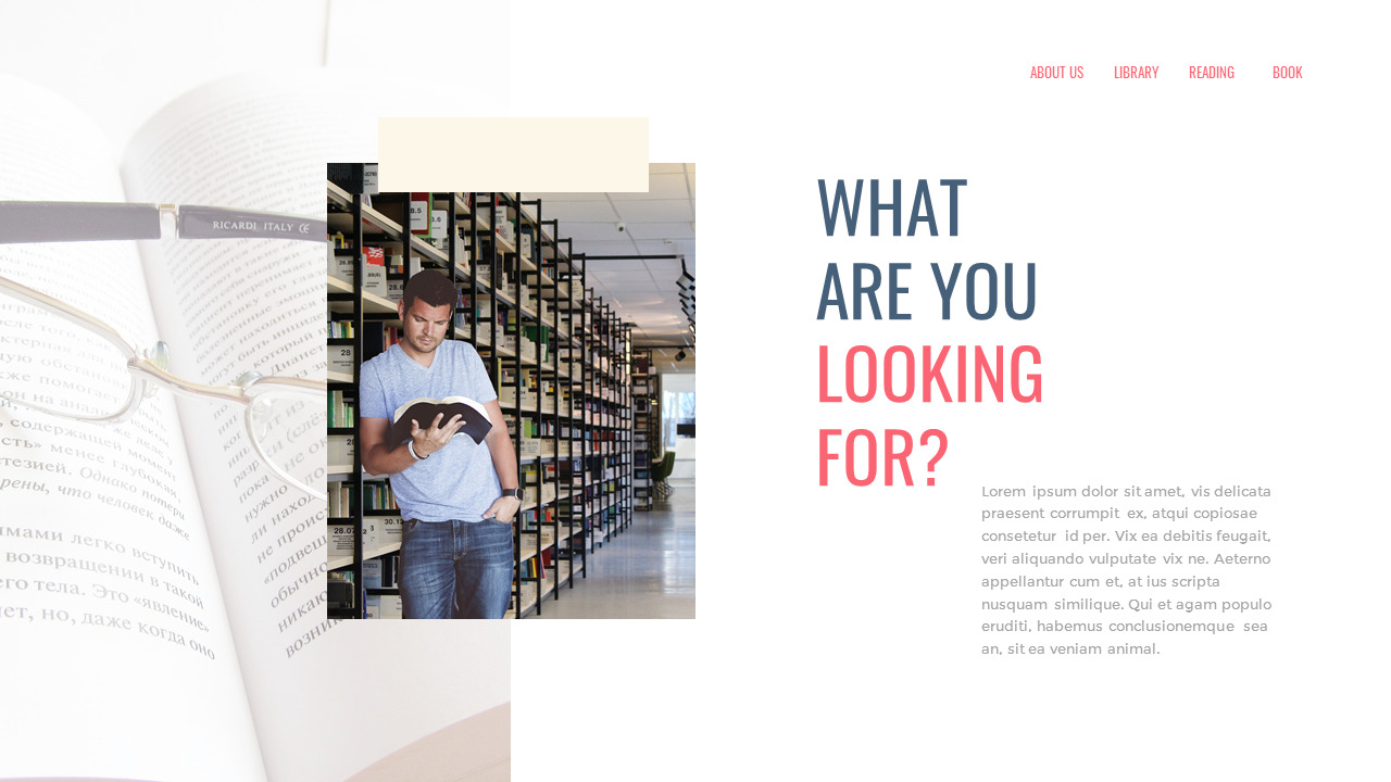 Library Google Slides Template Design|Education