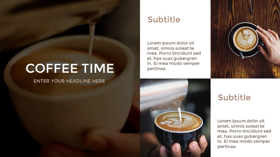 Coffee Time Google Slides Template Design|Food