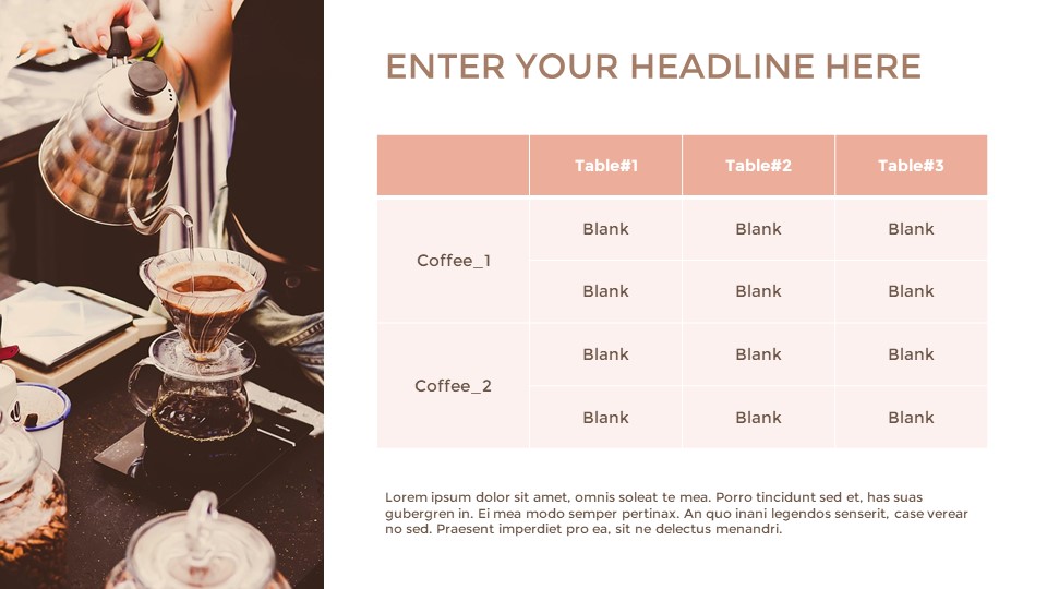 Coffee Time Google Slides Template Design|Food