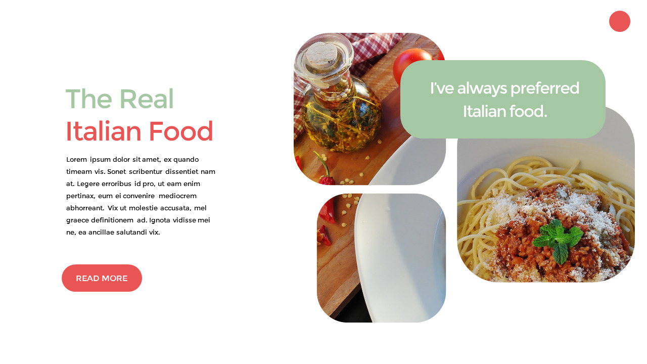 Italian Food Google Slides Interactive|Business
