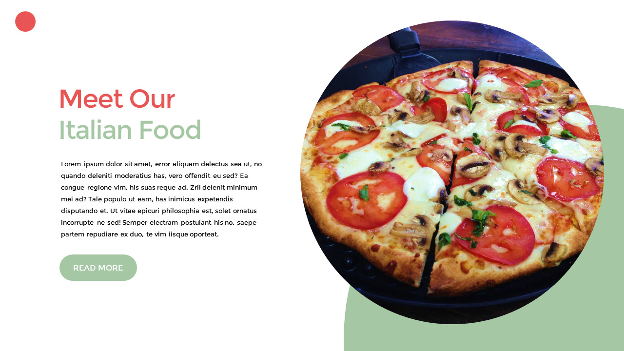 Italian Food Google Slides Interactive|Business