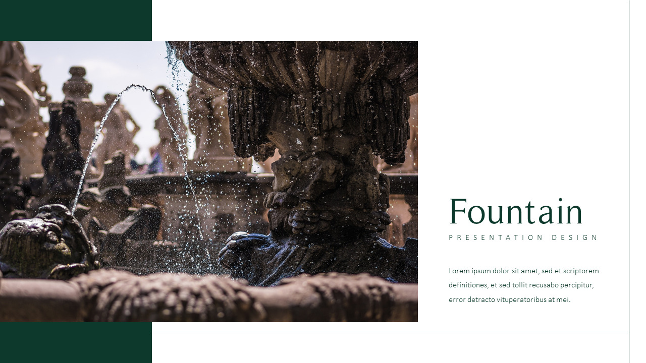 Fountain template design|Lifestyle|Google Slides