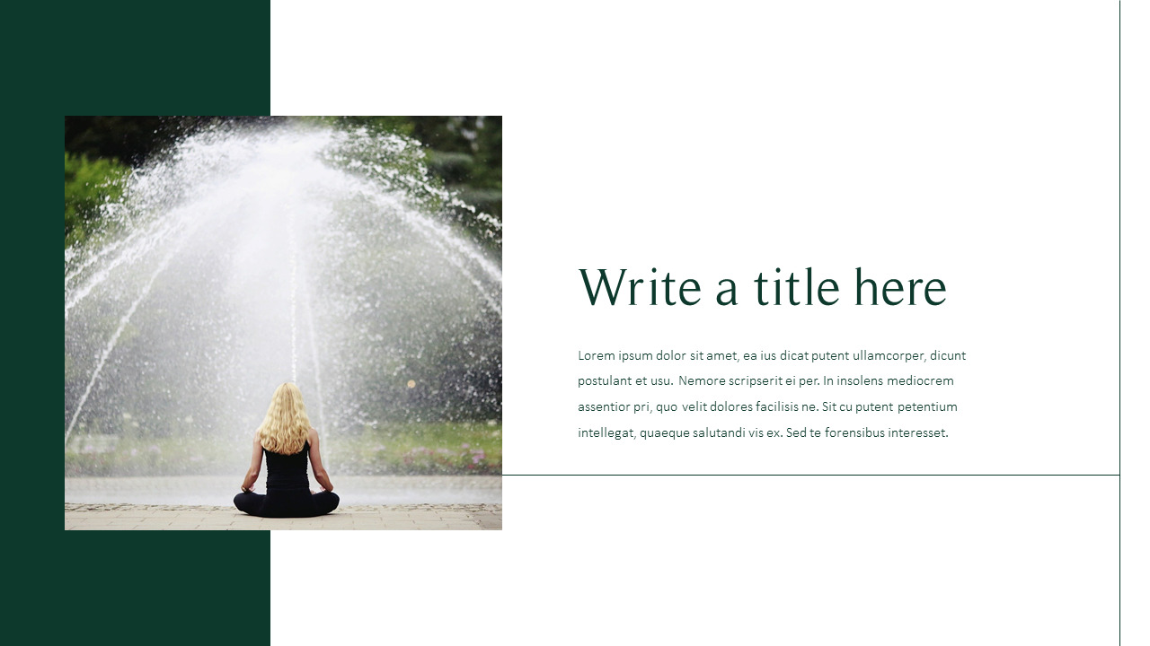 Fountain template design|Lifestyle|Google Slides