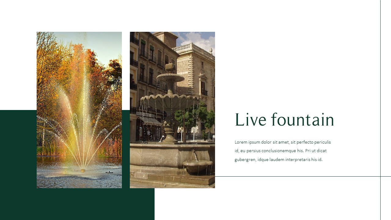 Fountain template design|Lifestyle|Google Slides