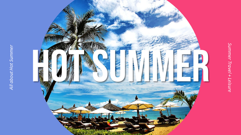 Hot Summer company profile template design|Lifestyle|PPT