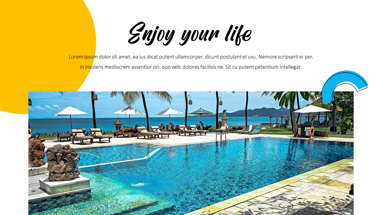 Swimming Pool PowerPoint Templates Design|Lifestyle