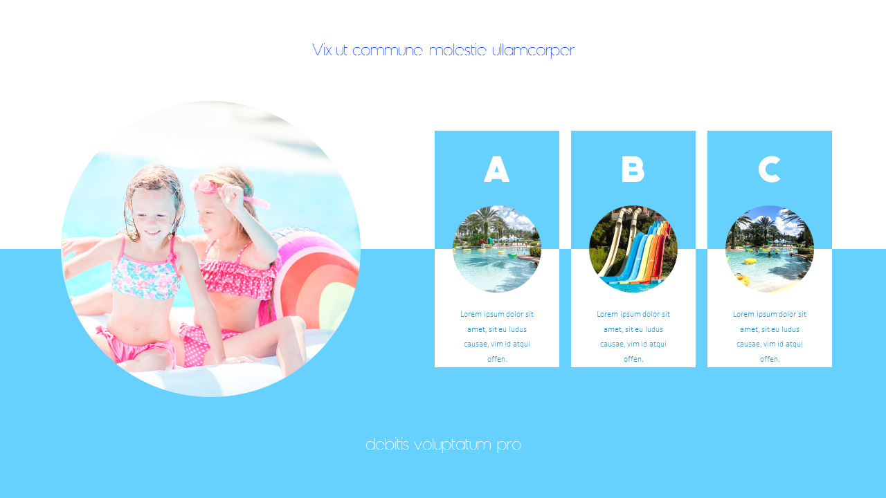 Water Park Best PowerPoint Template – Aqua Wave Deck