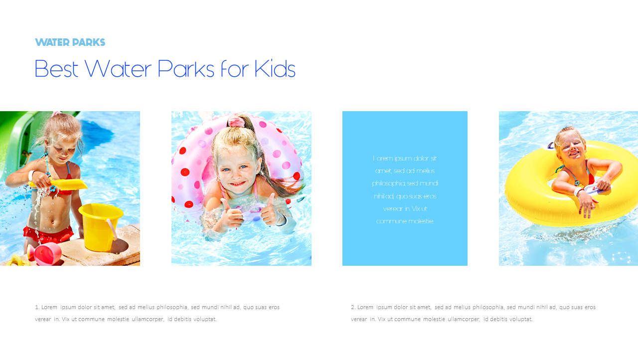 Water Park Best PowerPoint Template – Aqua Wave Deck