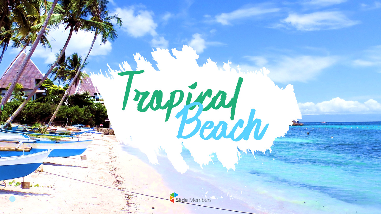 Tropical Beach slide powerpoint|Lifestyle|Templates