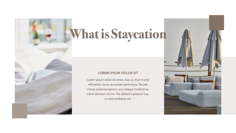 Staycation presentation slide design