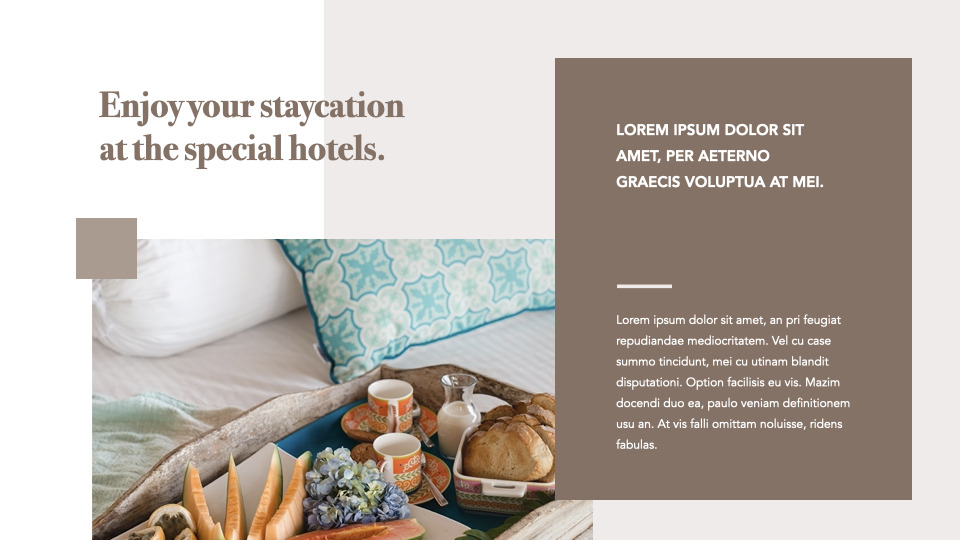 Staycation presentation slide design