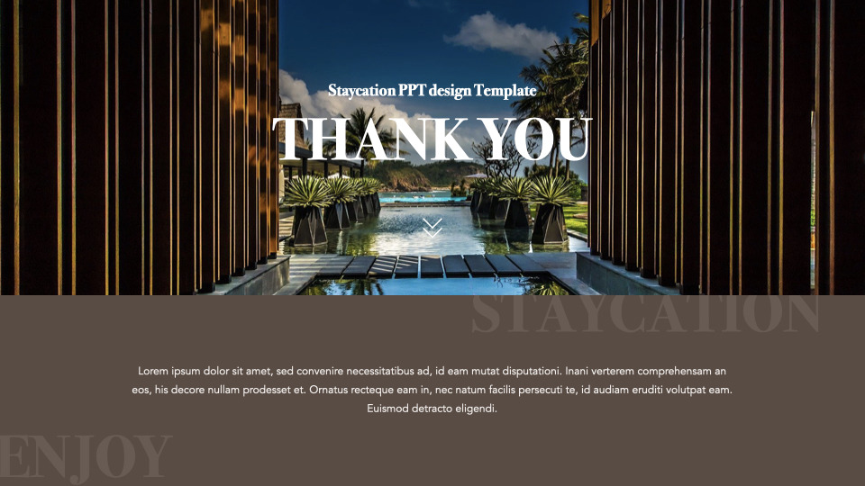 Staycation presentation slide design