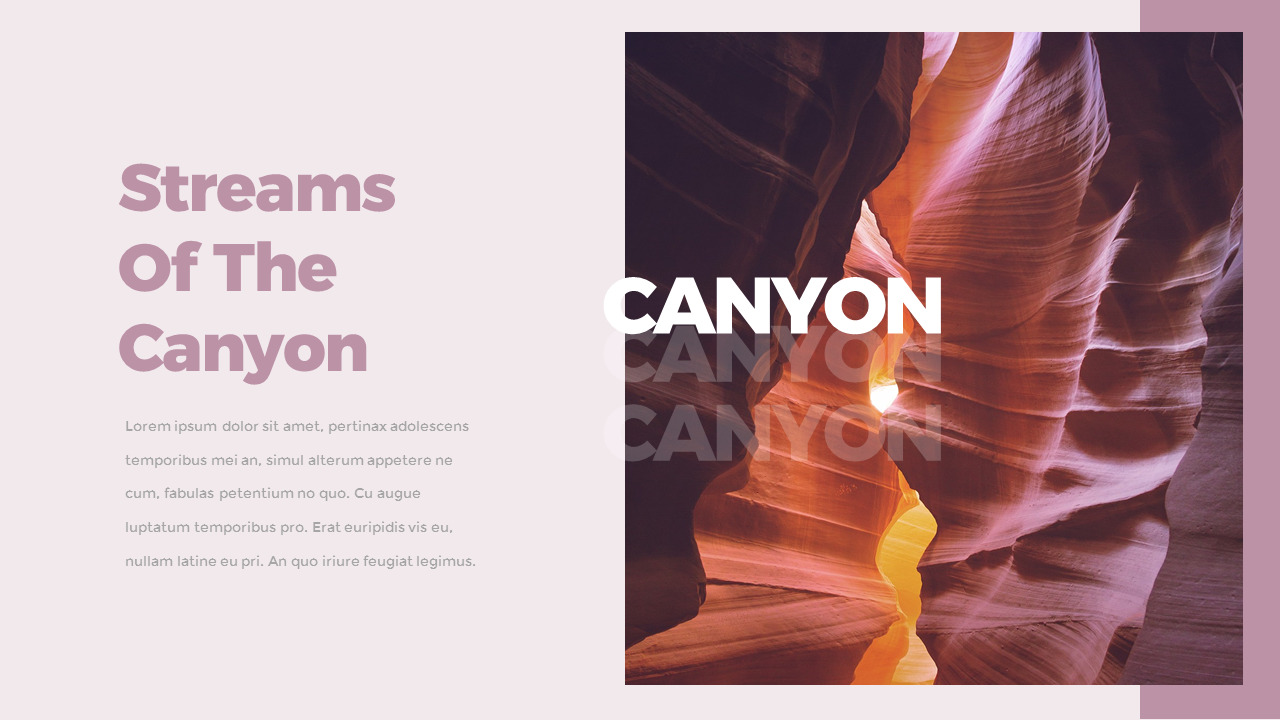 Antelope Canyon powerpoint design free|Lifestyle|Templates