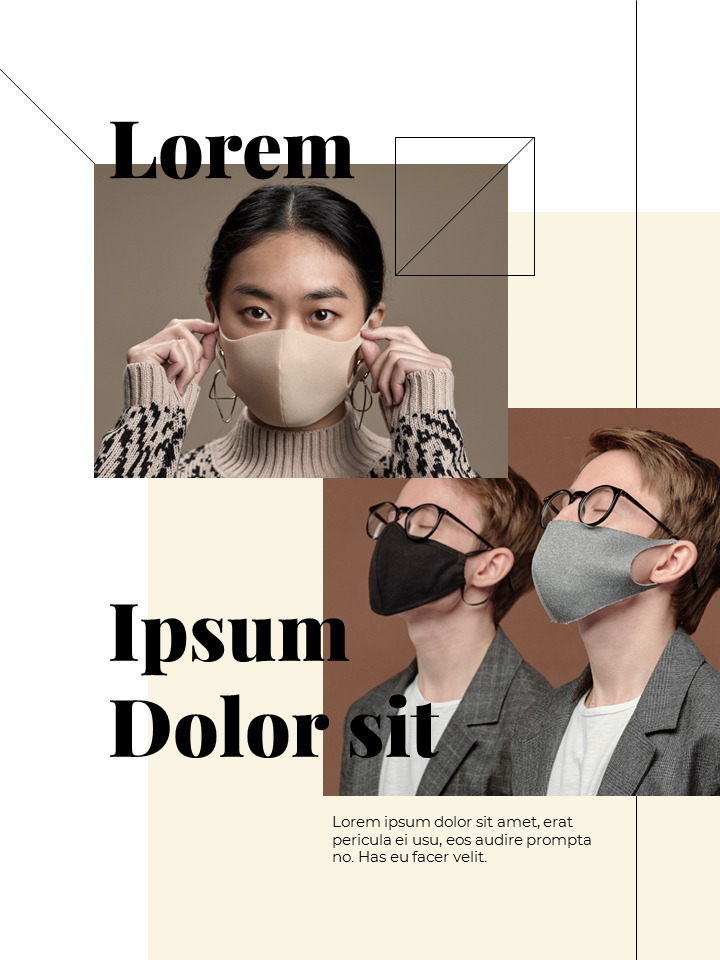 Fashion Mask in Pandemic Presentations PPT
