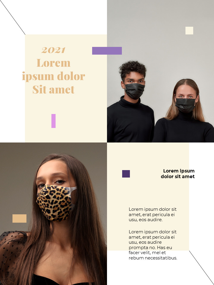 Fashion Mask in Pandemic Presentations PPT