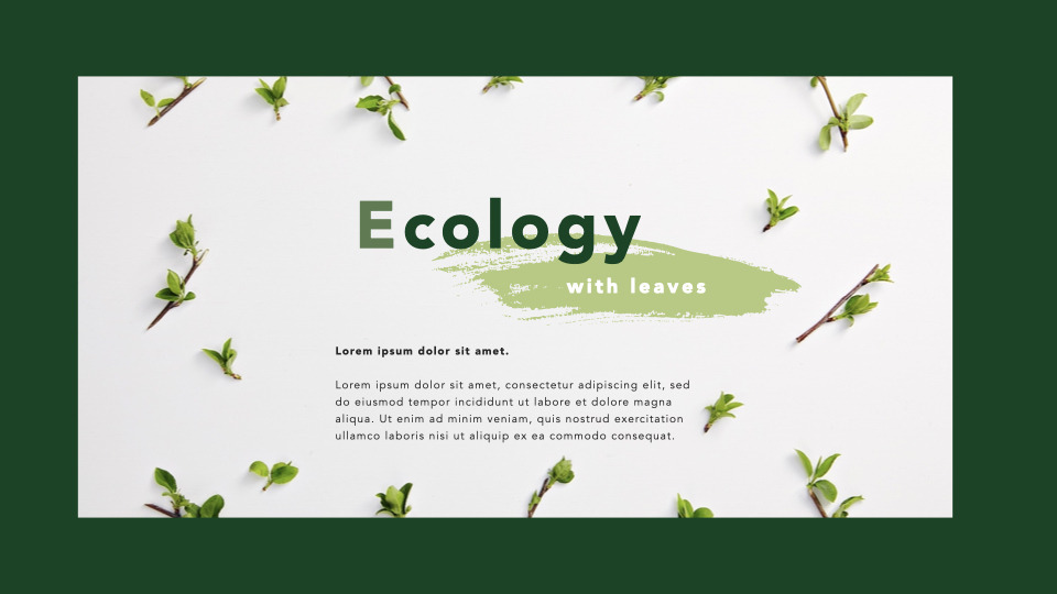 ECO Green template keynote