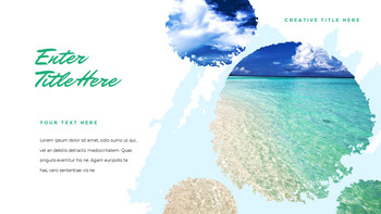 Tropical Beach Google Presentation Templates|Lifestyle|Slides