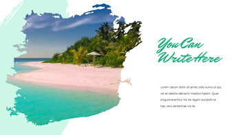 Tropical Beach Google Presentation Templates|Lifestyle|Slides