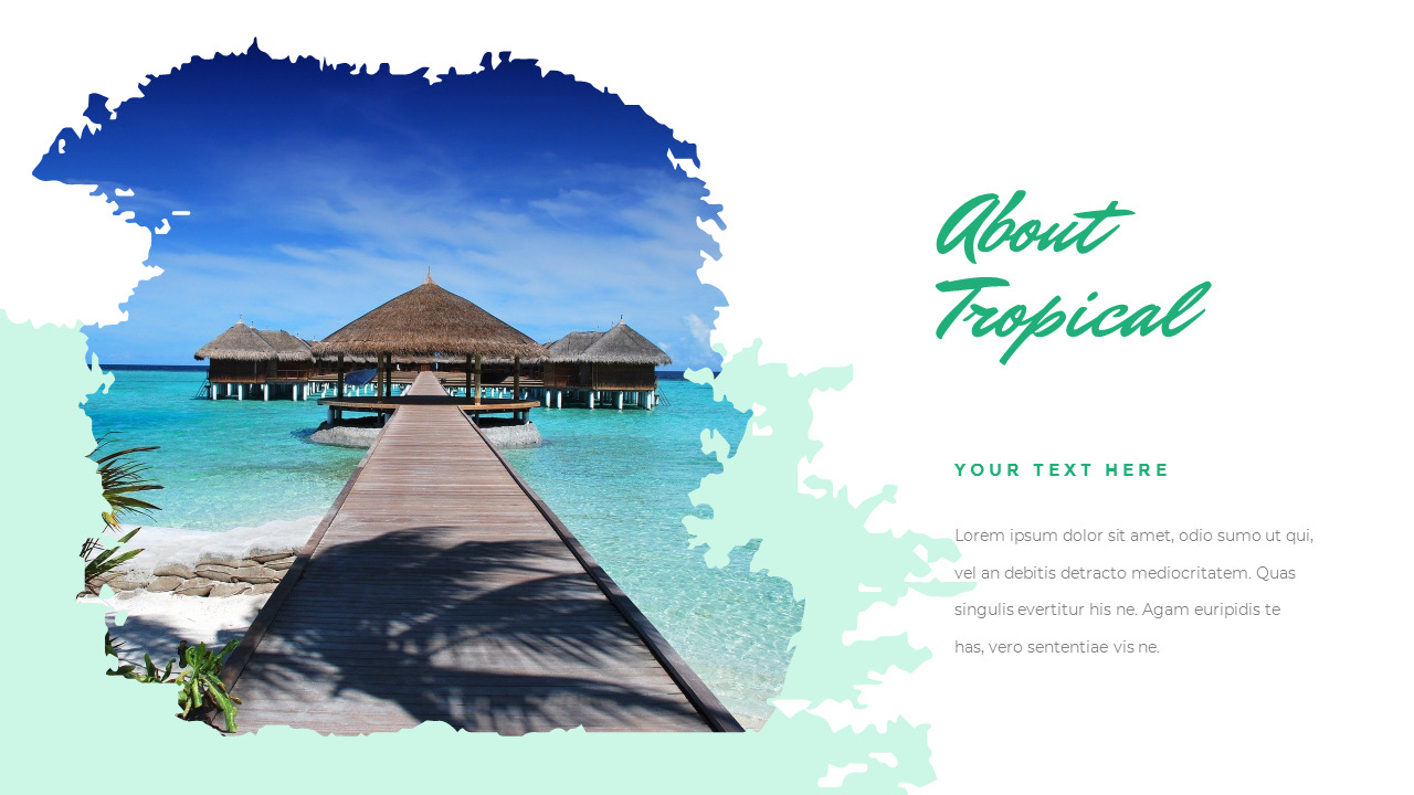Tropical Beach Google Presentation Templates|Lifestyle|Slides