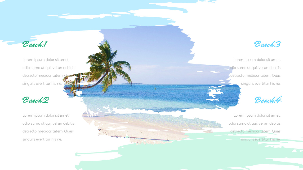 Tropical Beach Google Presentation Templates|Lifestyle|Slides