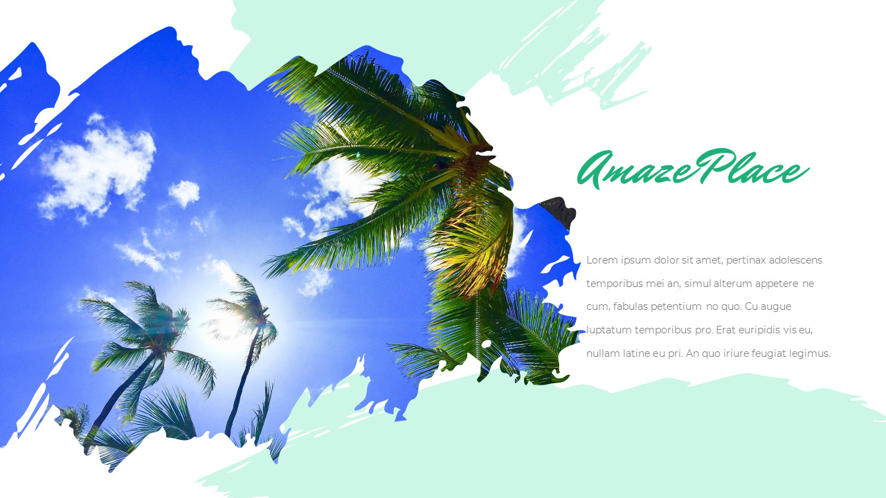 Tropical Beach Google Presentation Templates|Lifestyle|Slides