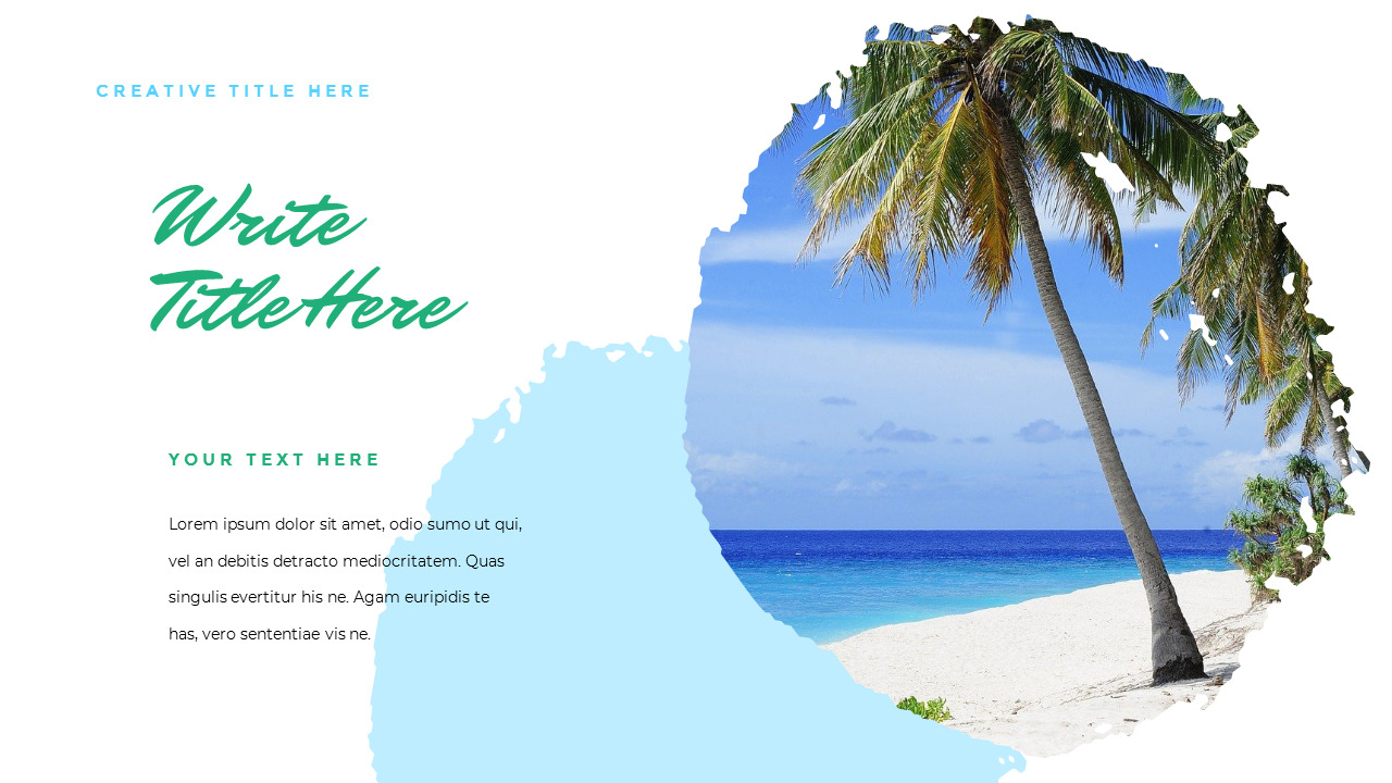 Tropical Beach Google Presentation Templates|Lifestyle|Slides
