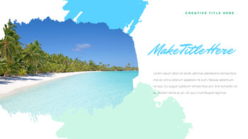Tropical Beach Google Presentation Templates|Lifestyle|Slides