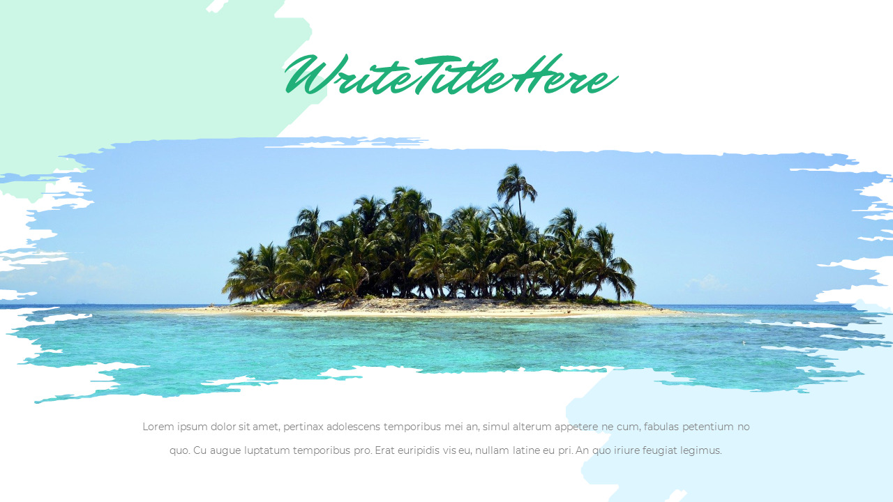 Tropical Beach Google Presentation Templates|Lifestyle|Slides