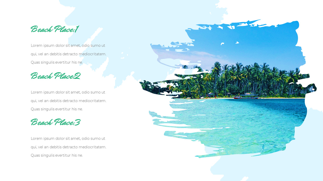 Tropical Beach Google Presentation Templates|Lifestyle|Slides