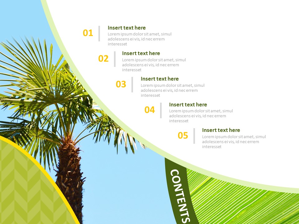 palm tree ppt template