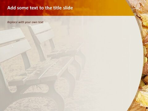 Free PPT Template - Fall Leaves and Benches|Slides