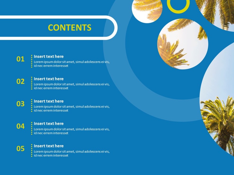 Free PPT Template - Tropical Palm Trees