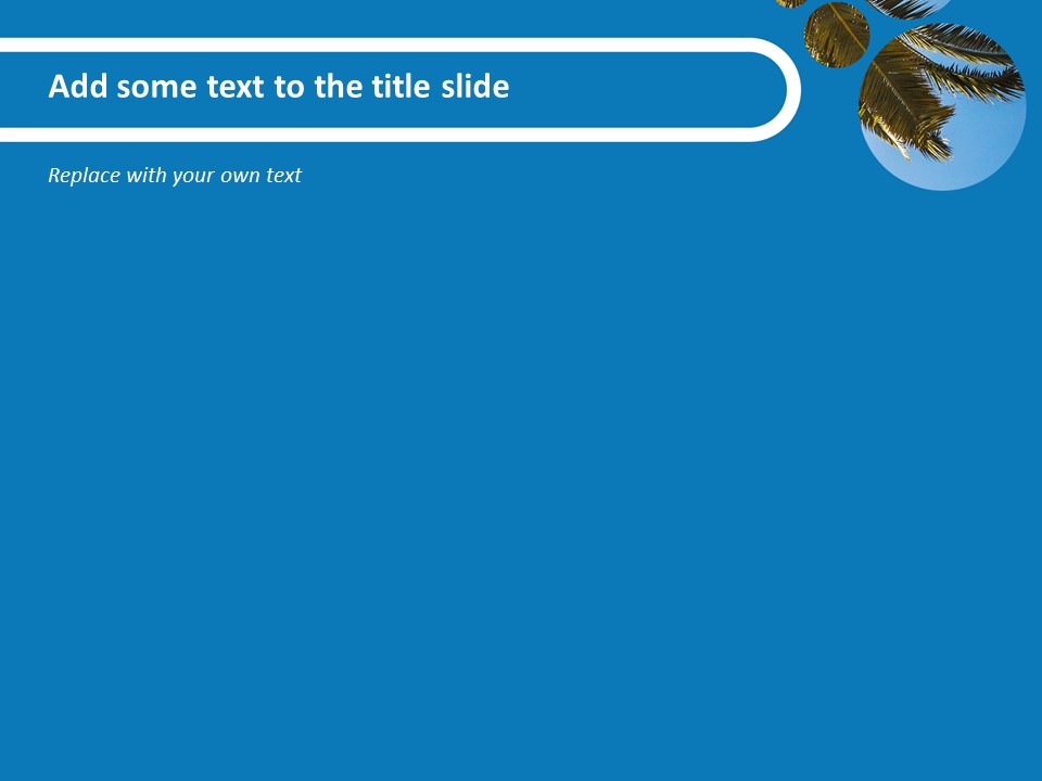 Free PPT Template - Tropical Palm Trees
