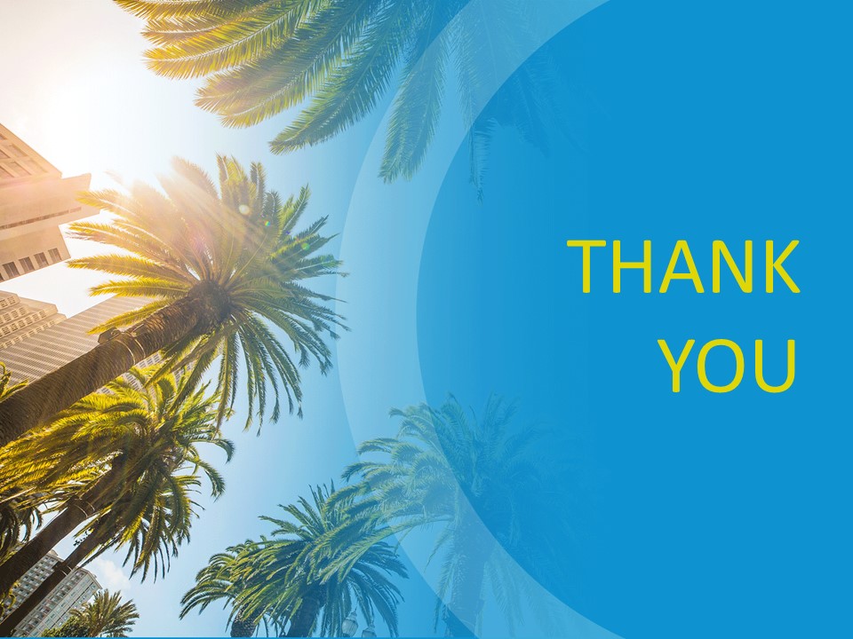 Free PPT Template Tropical Palm Trees