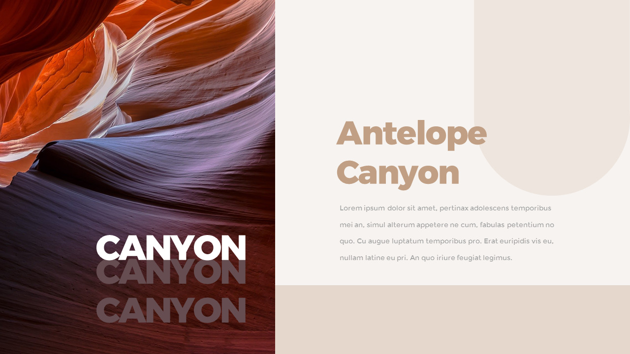 Antelope Canyon Creative Google Slides|Lifestyle