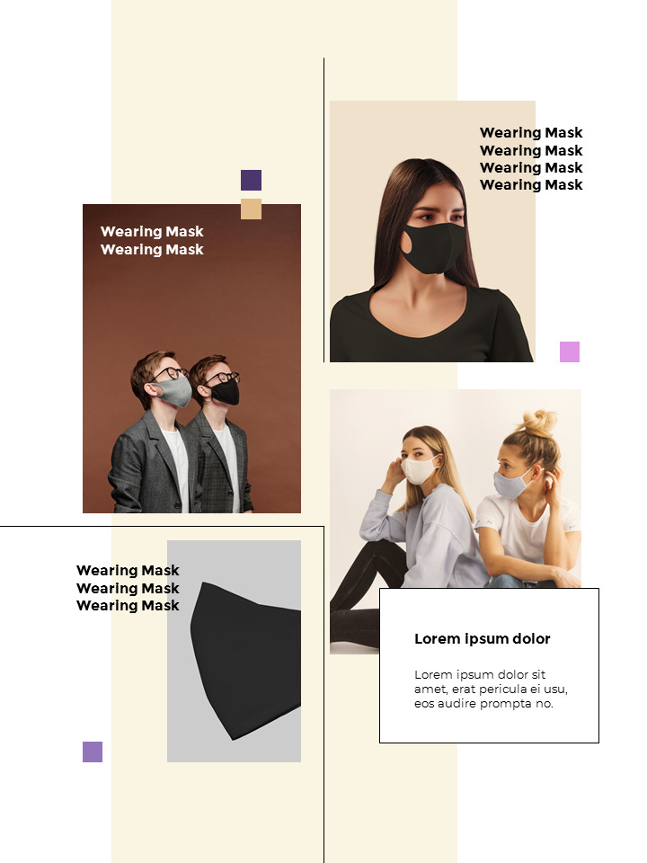 Fashion Mask in Pandemic Simple Slides Templates