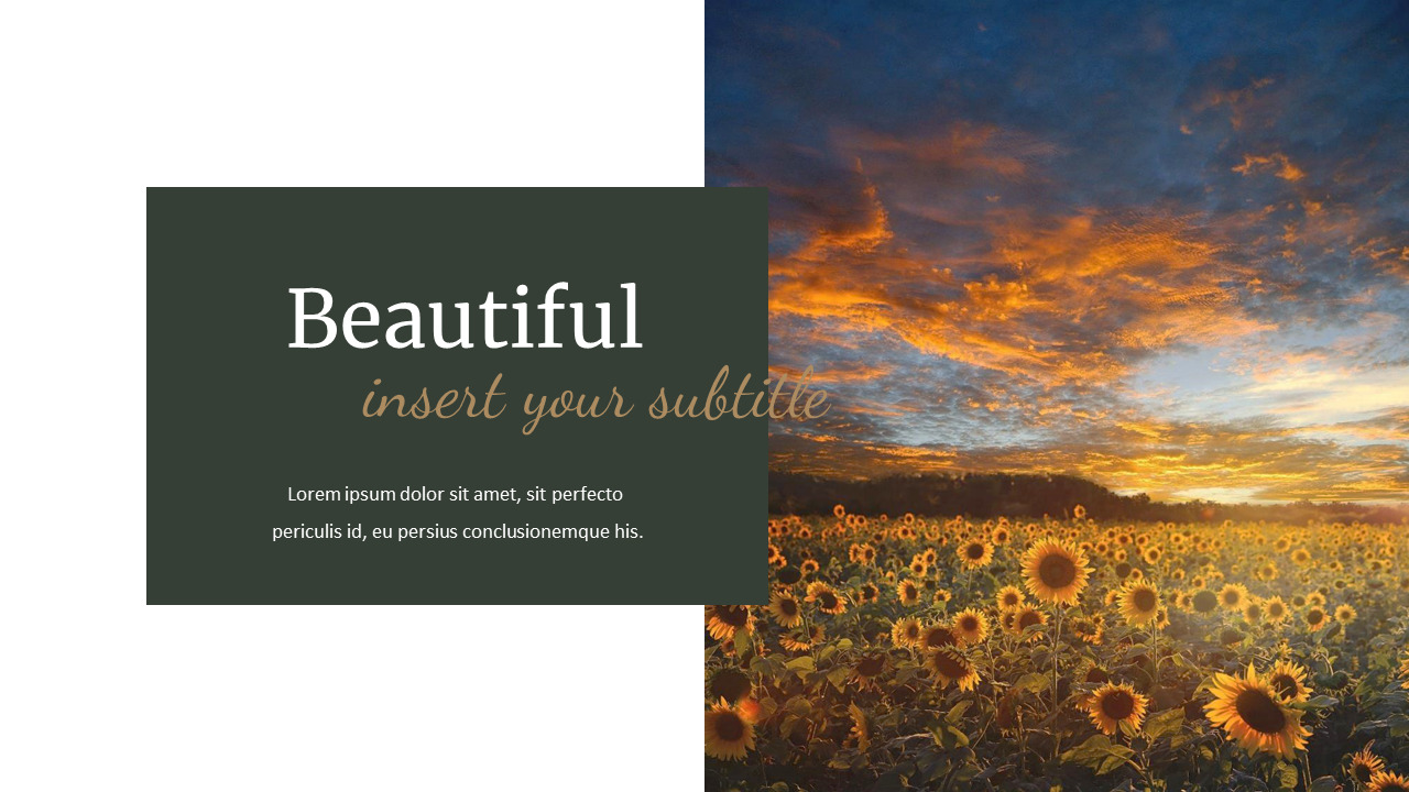 Sunflower PowerPoint to Google Slides|Lifestyle