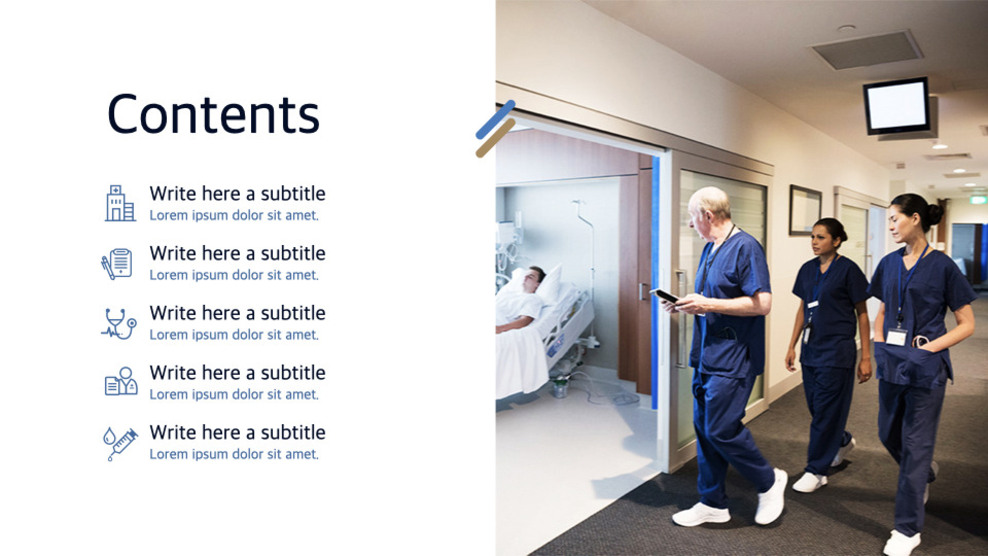 Hospital introduction team presentation template