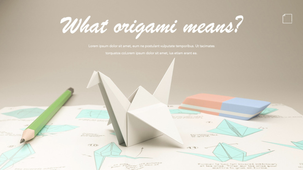 Make Origami Theme Keynote Design|Lifestyle