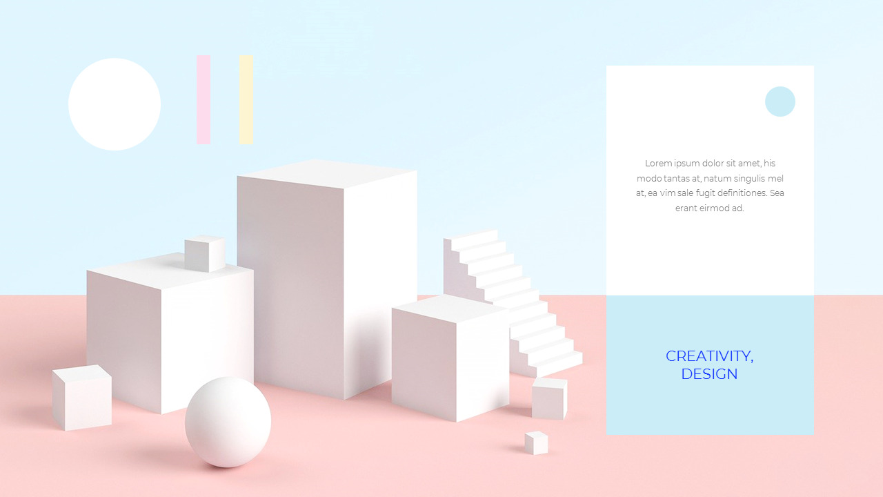 Creativity, Design and Business Simple Slides Design