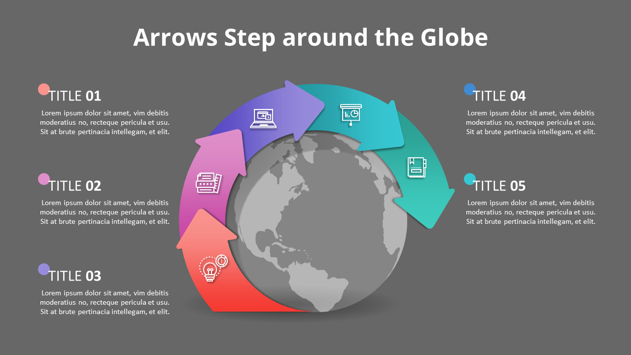 Arrows Around Sphere Infographic Diagram|Infographics